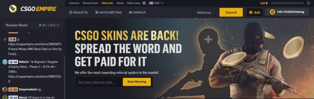 CSGOEmpire Promo Codes for 2025 on CSGOTotem.com